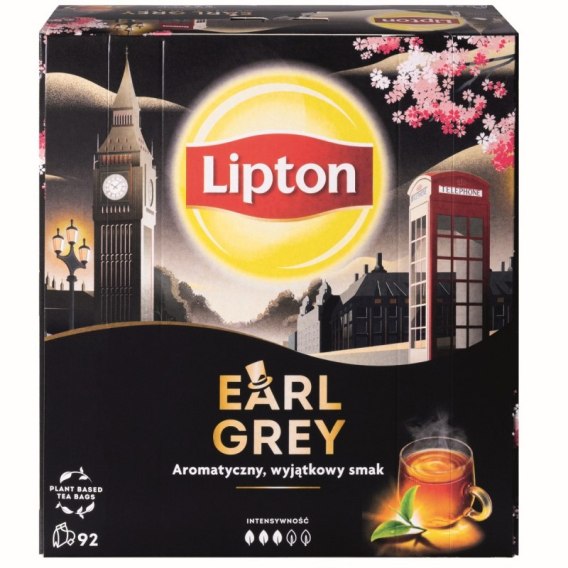 Herbata LIPTON czarna, Earl Grey, 92 torebki > LIPTON